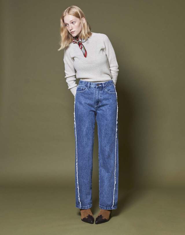 SIDE TASSEL DENIM_BLUE
